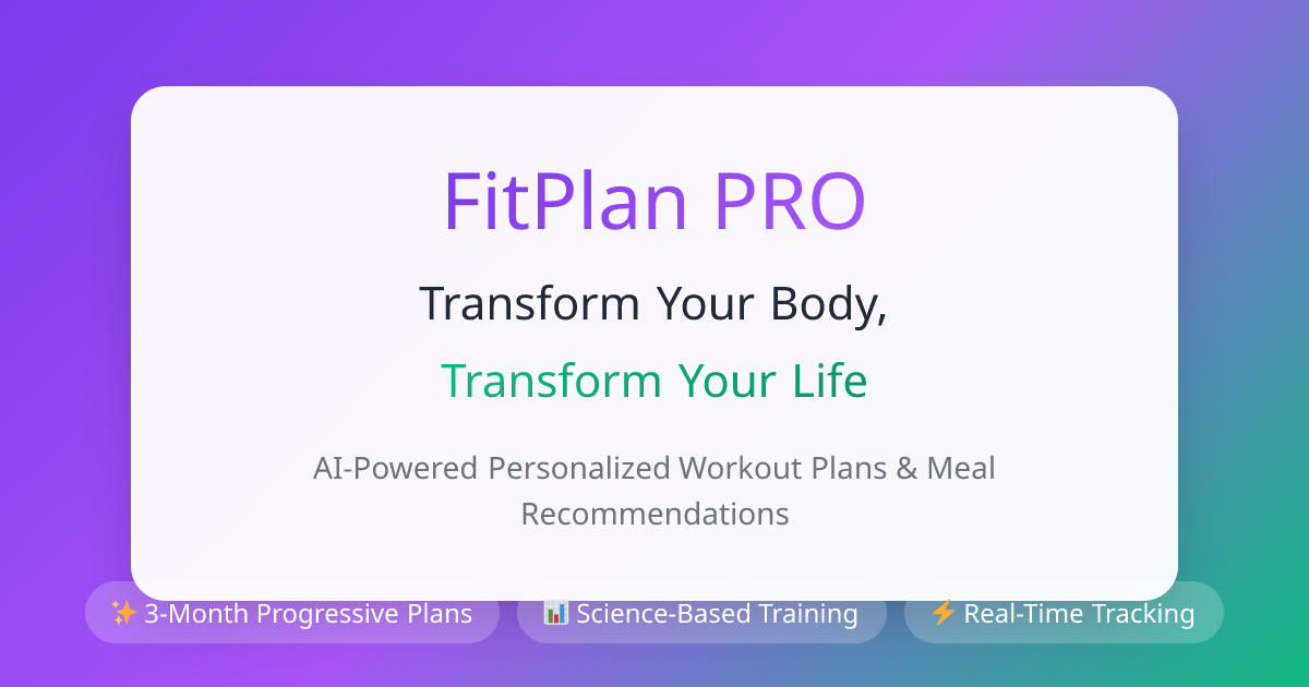FitPlan PRO - Transform Your Body, Transform Your Life